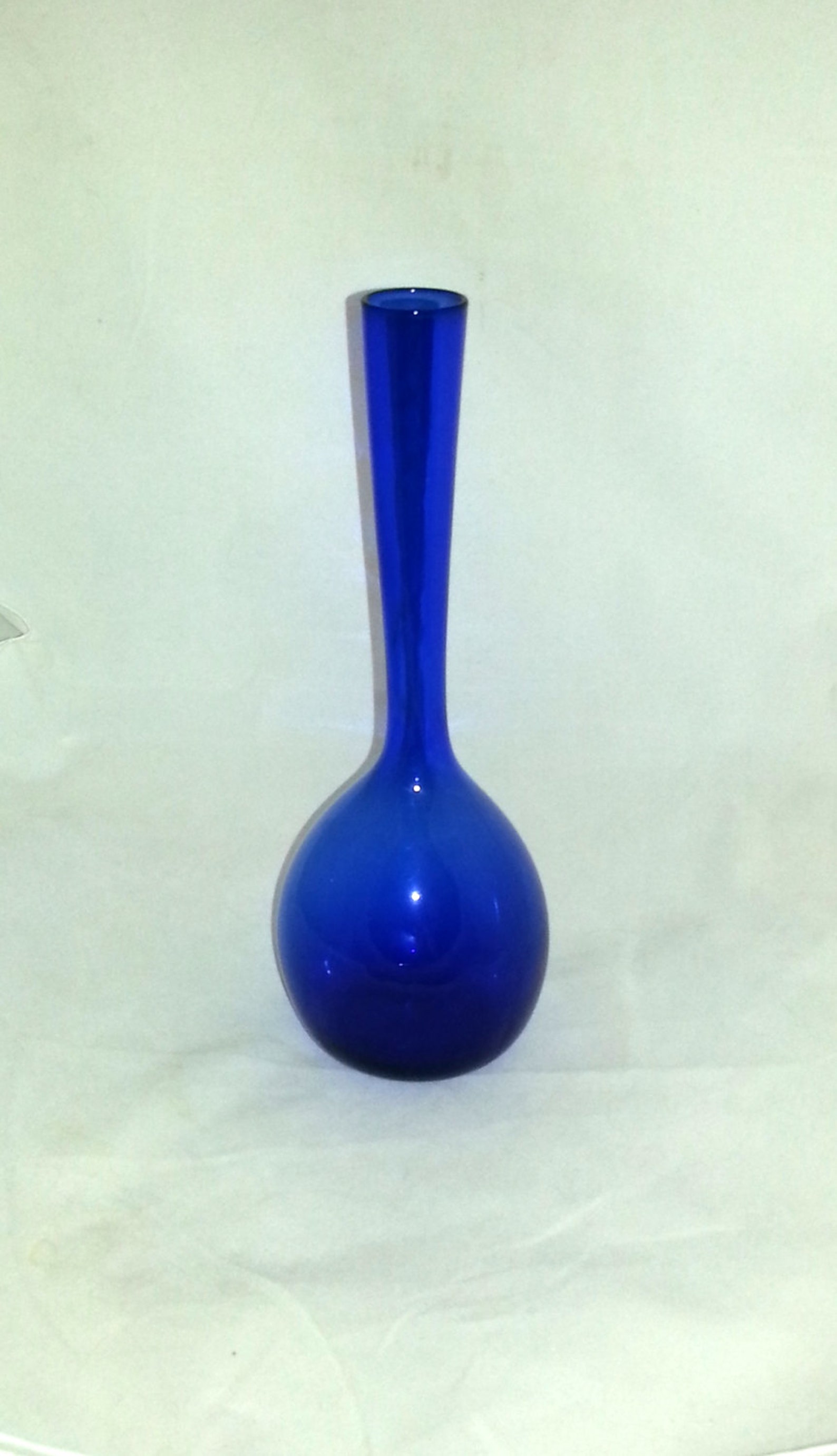 Scandinavia Blue Glass Bulb Vase Design From Sweden 1950s. - Etsy