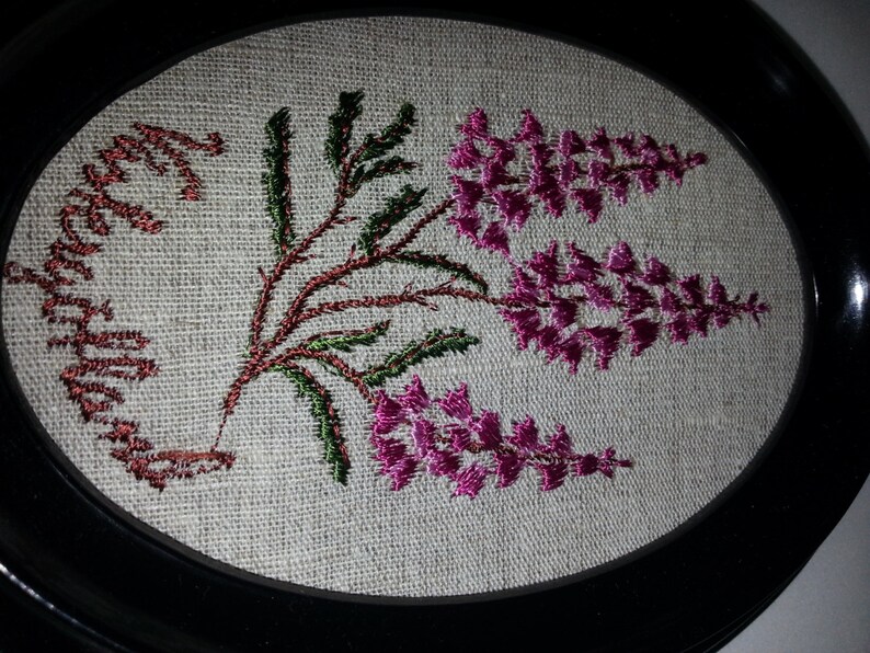 Embroidery Wallhanging Landscape Flower Heather of - Etsy