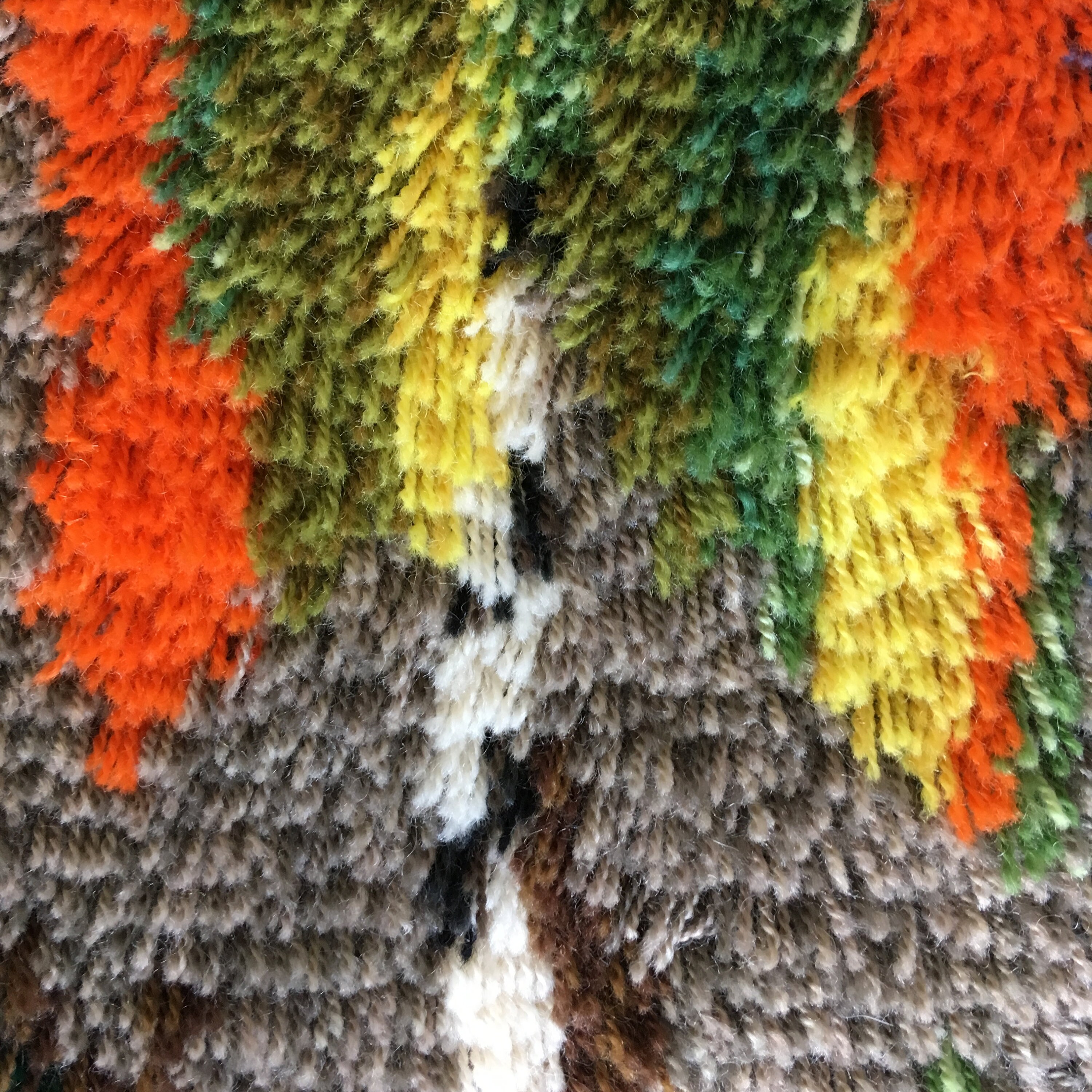 Rya rug handmade wall hanging with Autumn motif in wonderful | Etsy