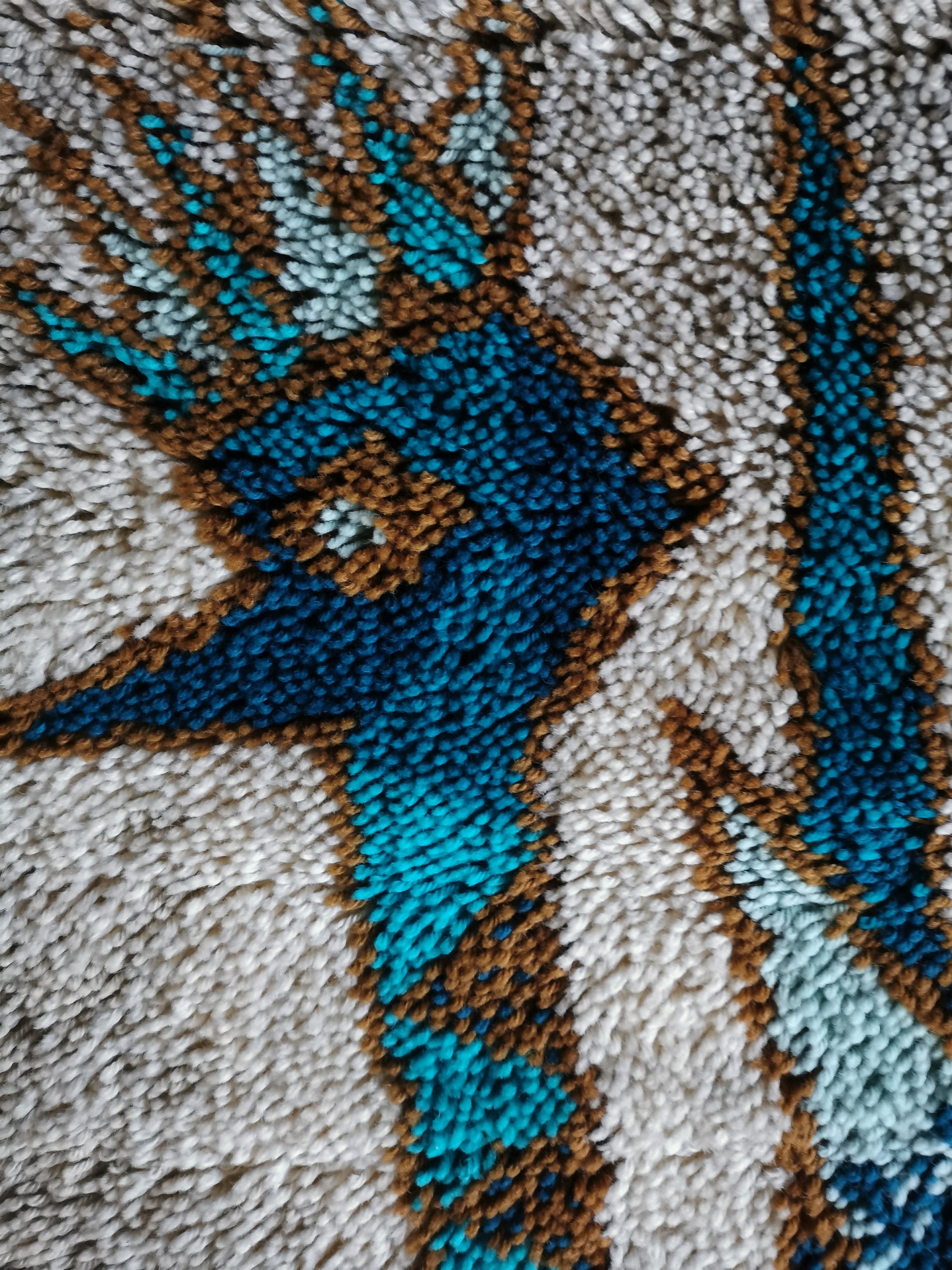 Denmark Design DAN RYA Handmade Wall Hanging Rya Rug With a Lovely ...