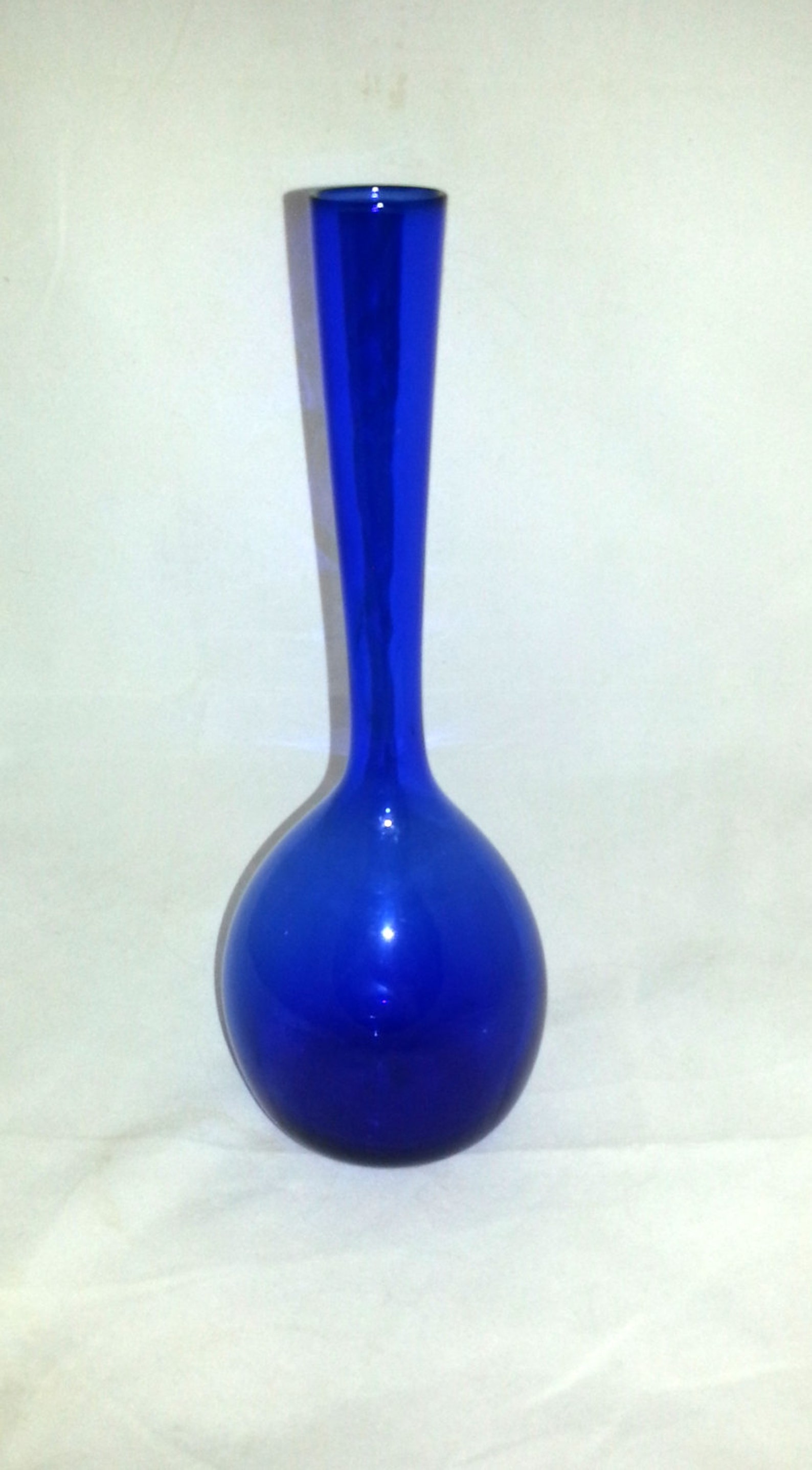 Scandinavia Blue Glass Bulb Vase Design From Sweden 1950s. - Etsy