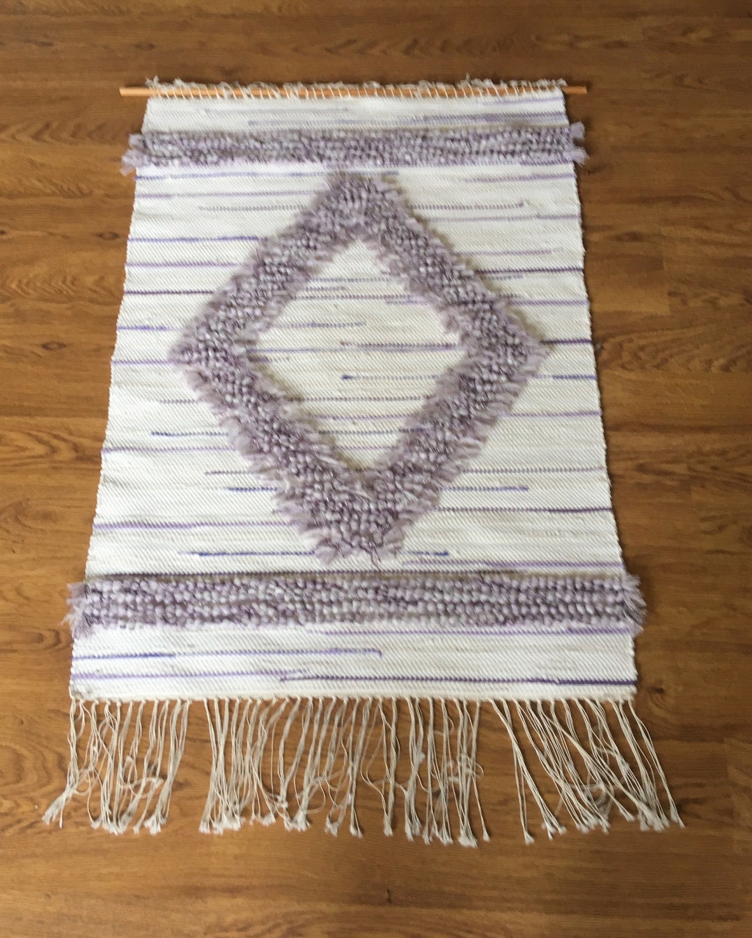 Large Handmade Rag Rug Wall Hanging in Relief From Sweden 1980's. - Etsy