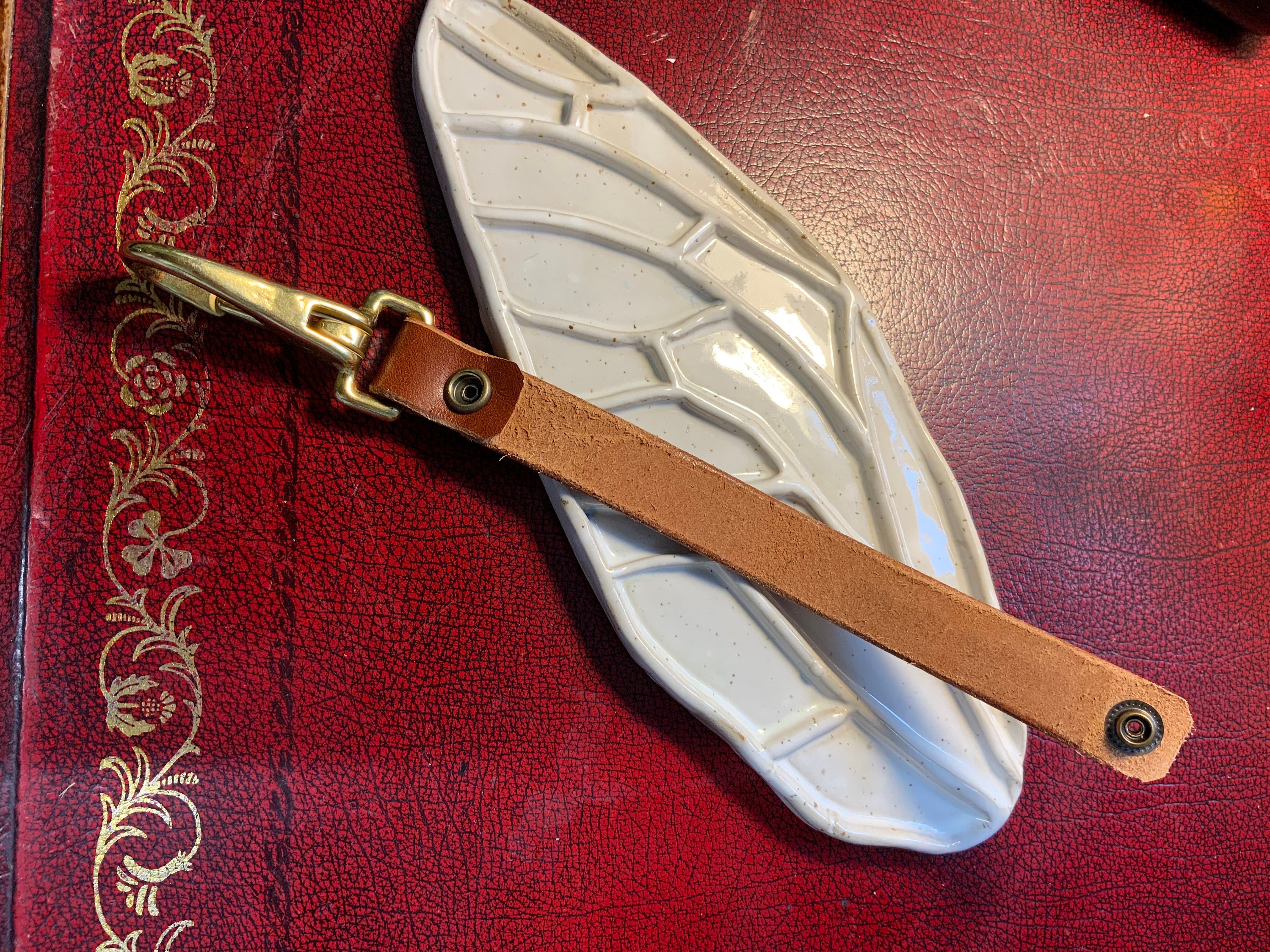 Keykeeper With Heavy Brass Trigger and Leather Belt Loop - Etsy UK