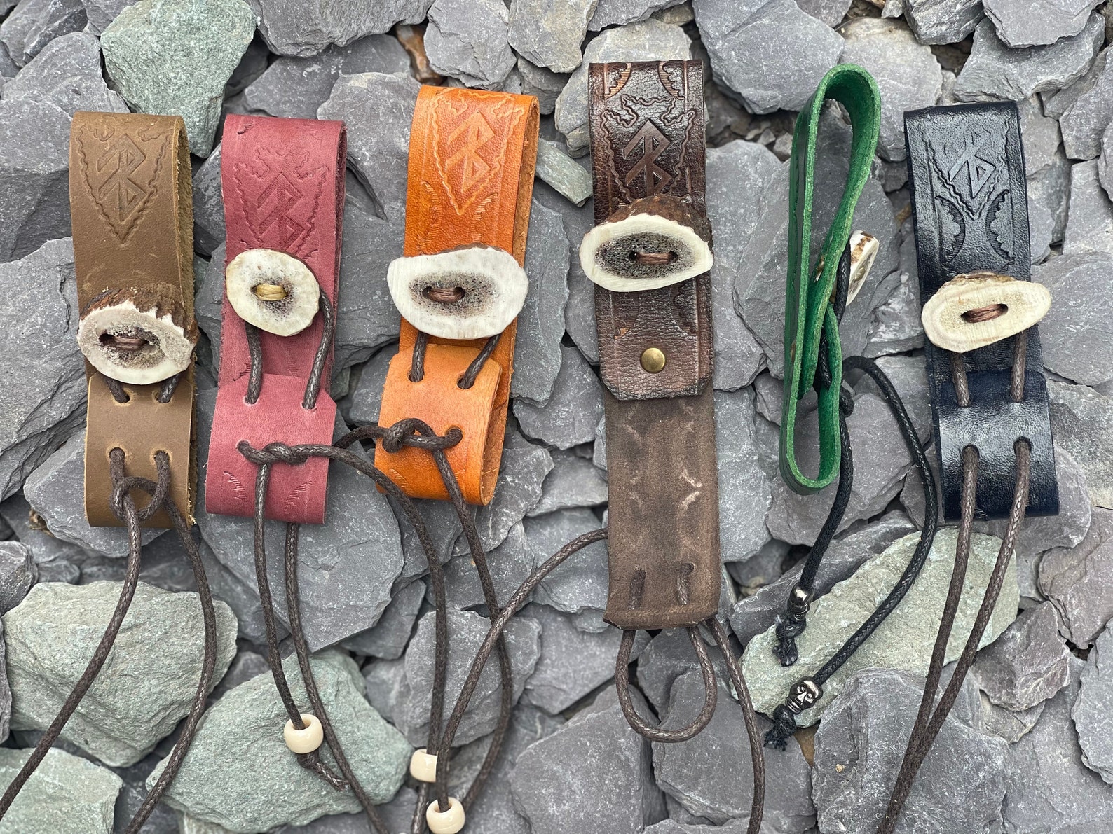 Leather and Antler Tankard Belt Loop Hanger Biker | Etsy