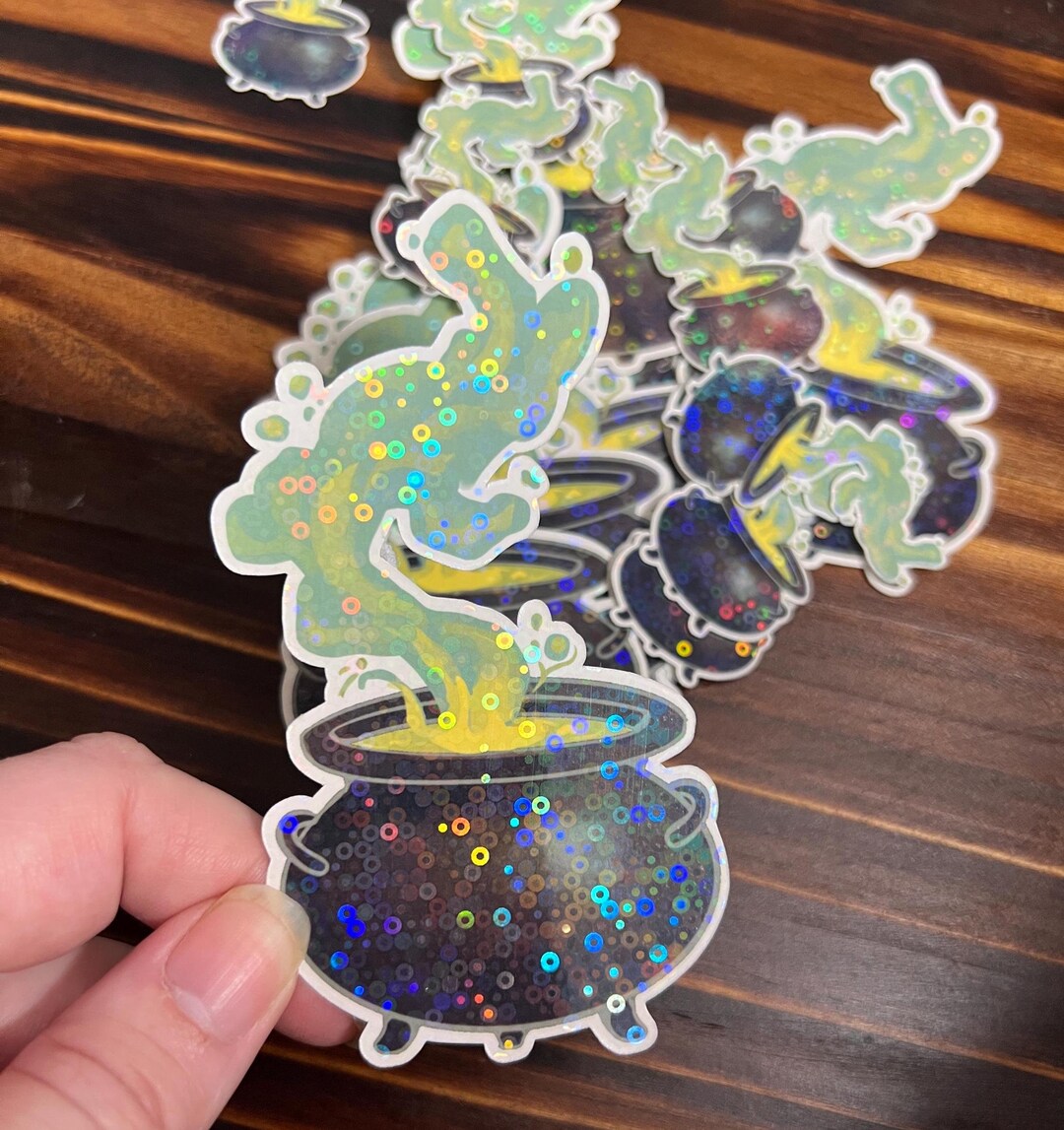 Holographic Potions Cauldron Sticker | Magic Potion Sticker |magical ...