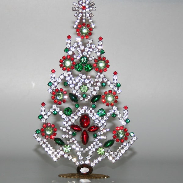 Czech Vintage Rhinestone Christmas Tree - Etsy