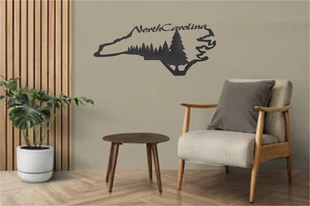 North Carolina State Metal Sign - Southern Arc Designs - North Carolina ...