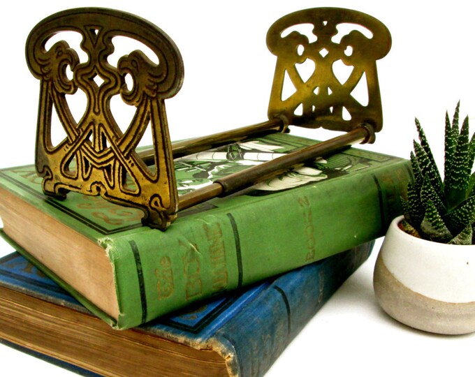 Vintage Brass Telescoping Book Holder Rack Bookends H.L. Judd 9782 ...