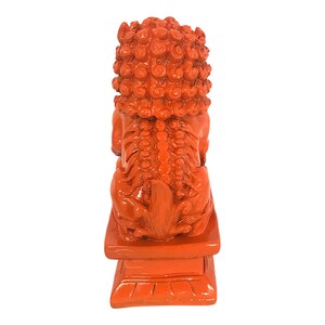 6.5 Hermès Orange Foo Dog Statue Male Guardian Lion - Etsy