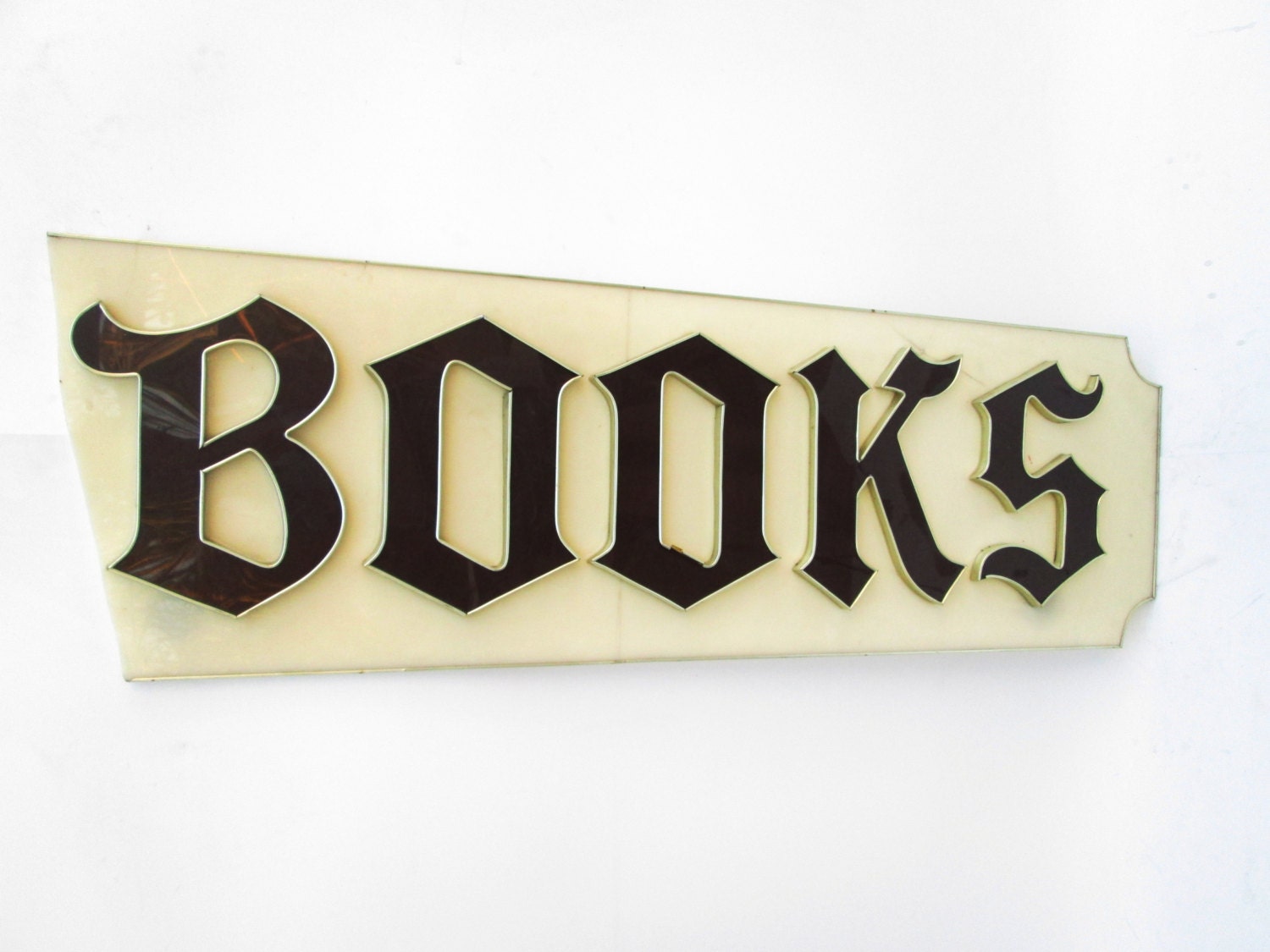 58 Vintage BOOKS Sign Large Salvaged Acrylic | Etsy