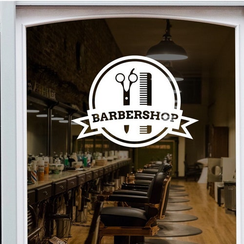 Barber Shop Window Sticker Barbershop Window Decal Display - Etsy