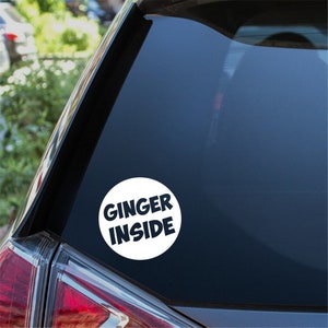 Ginger Inside Funny Car Sticker Vinyl Decal - Etsy