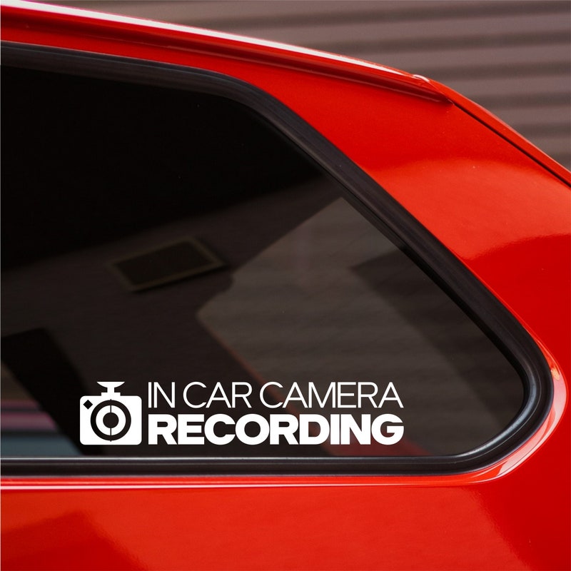 In Car Camera Recording Decal - Etsy