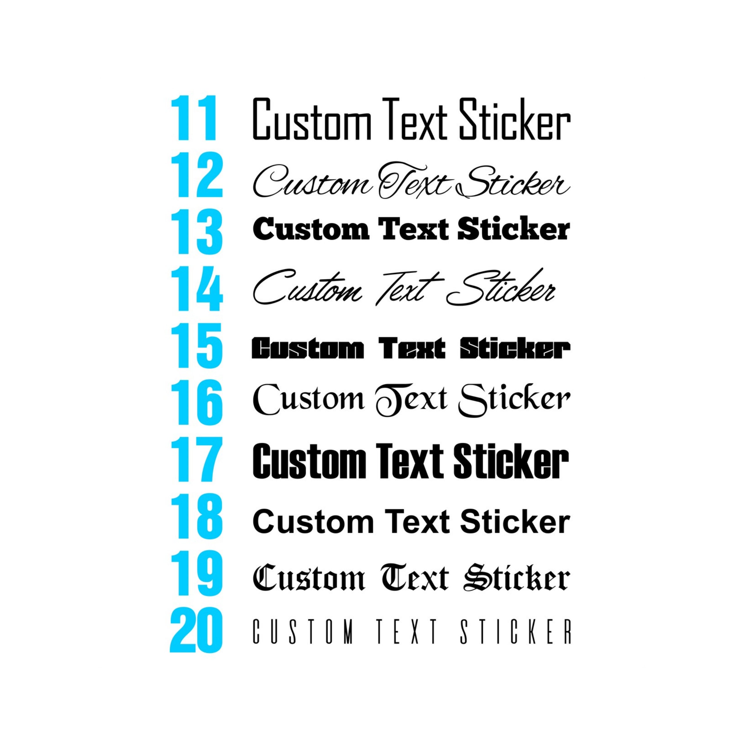 Custom Car Stickers Personalised Name Lettering Vinyl Decals - Etsy