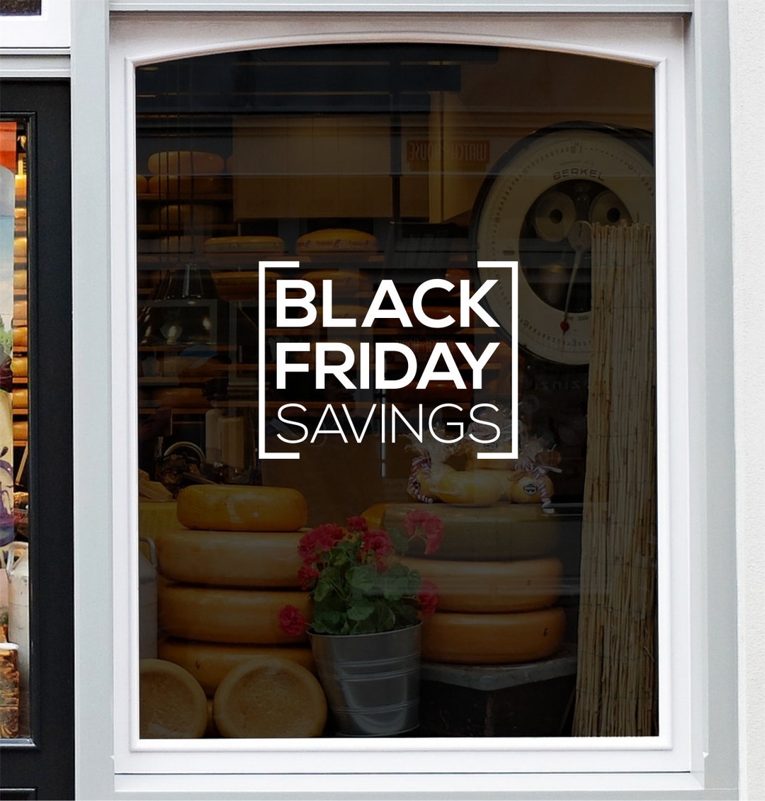 Black Friday Savings Shop Window Sticker Retail Sale Display Decoration ...