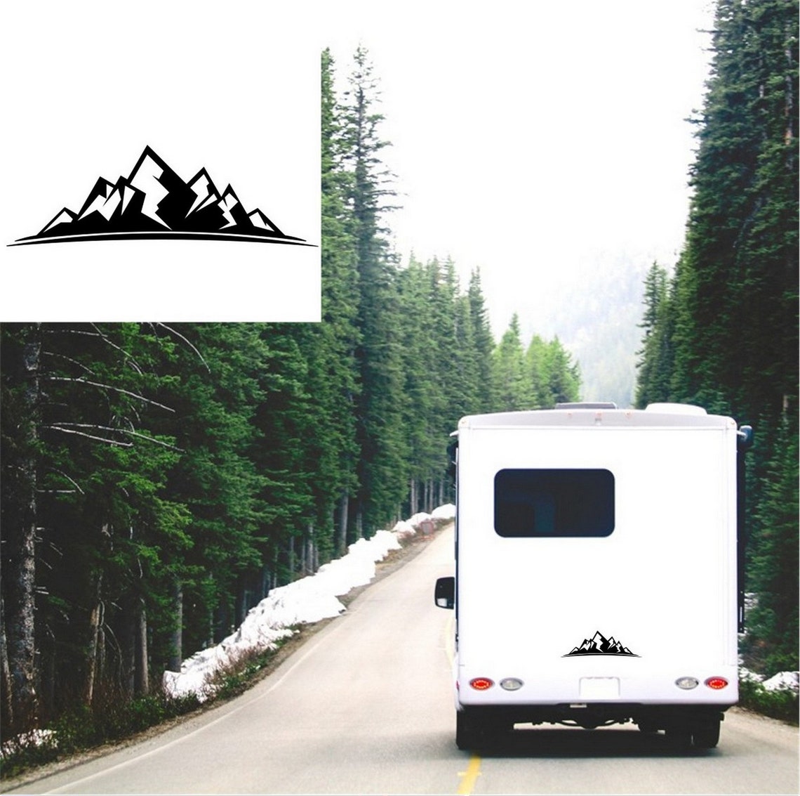 Mountain Range Sticker Camper Van Caravan Motorhome Mountains | Etsy