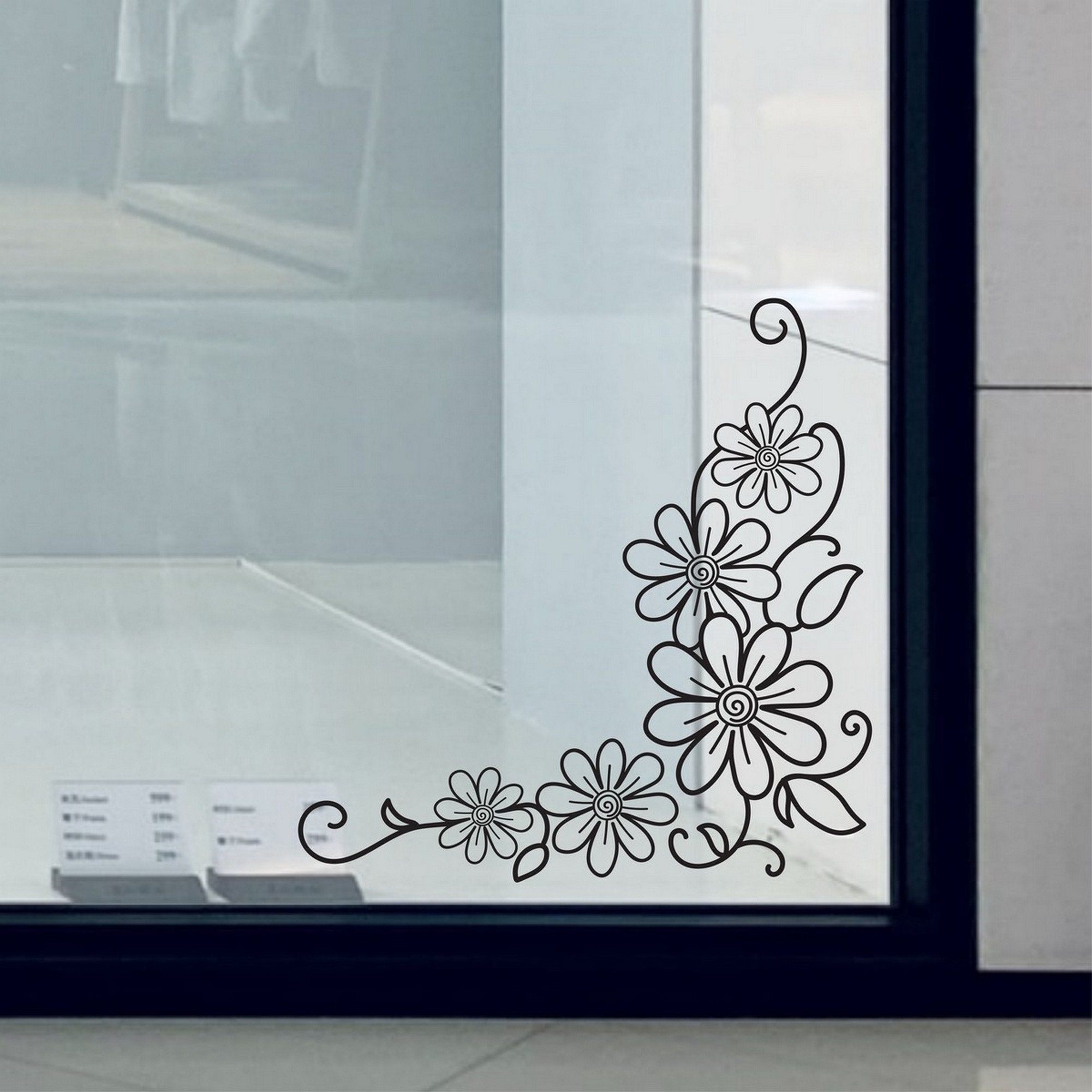 Floral Window Sticker Shop Window Decal Home Window Stickers - Etsy UK