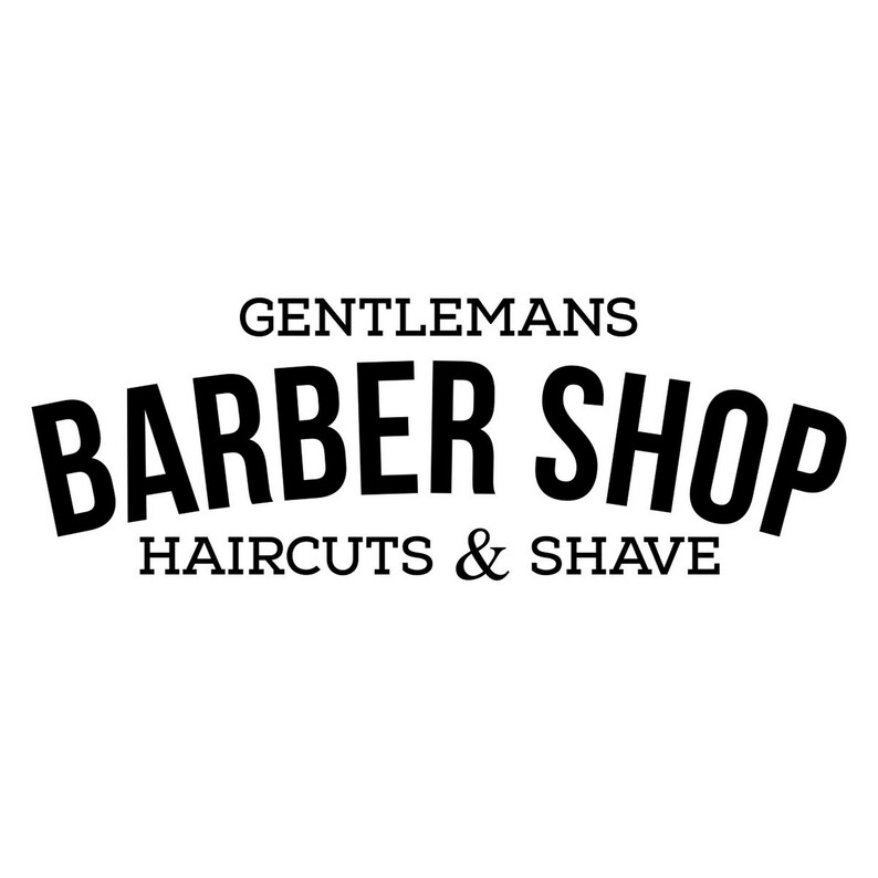 Gentlemans Barbershop Window Sticker Barbershop Window Decal Display - Etsy
