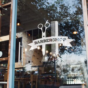 Barber Shop Window Sticker Barbershop Window Decal Display - Etsy