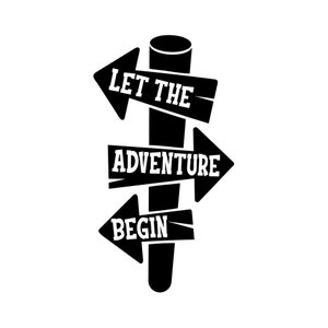 Large Camper Van Caravan Motorhome Sticker Let the Adventure Begin Car ...