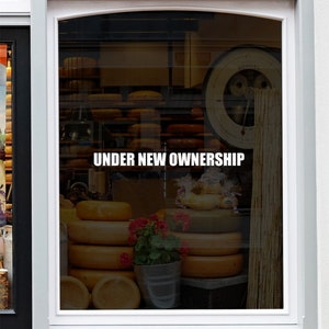 Under New Ownership Shop Window Sticker Retail Display Window Graphics ...