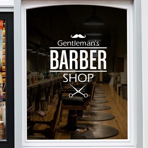 Barber Shop Window Sticker Barbershop Window Decal Display - Etsy