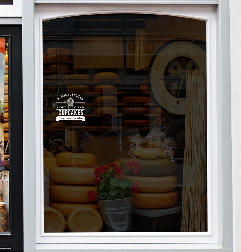 Bakery Shop Window Sticker Delicious Cupcakes Café Restaurant - Etsy