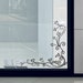 Floral Window Decal Corner Window Sticker Shop Home Window Stickers ...
