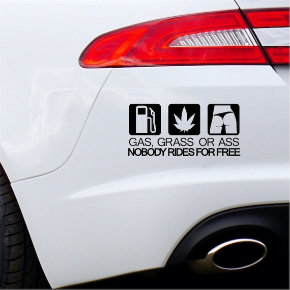 Gas Grass or Ass Car Sticker JDM Drift Funny Vinyl Decal - Etsy UK