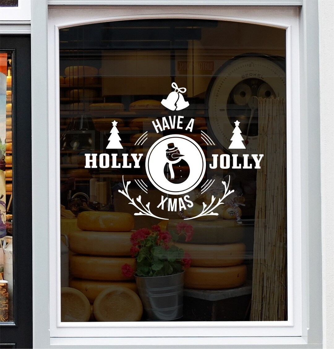 Christmas Window Sticker Have A Holly Jolly Xmas Shop Home Decoration ...