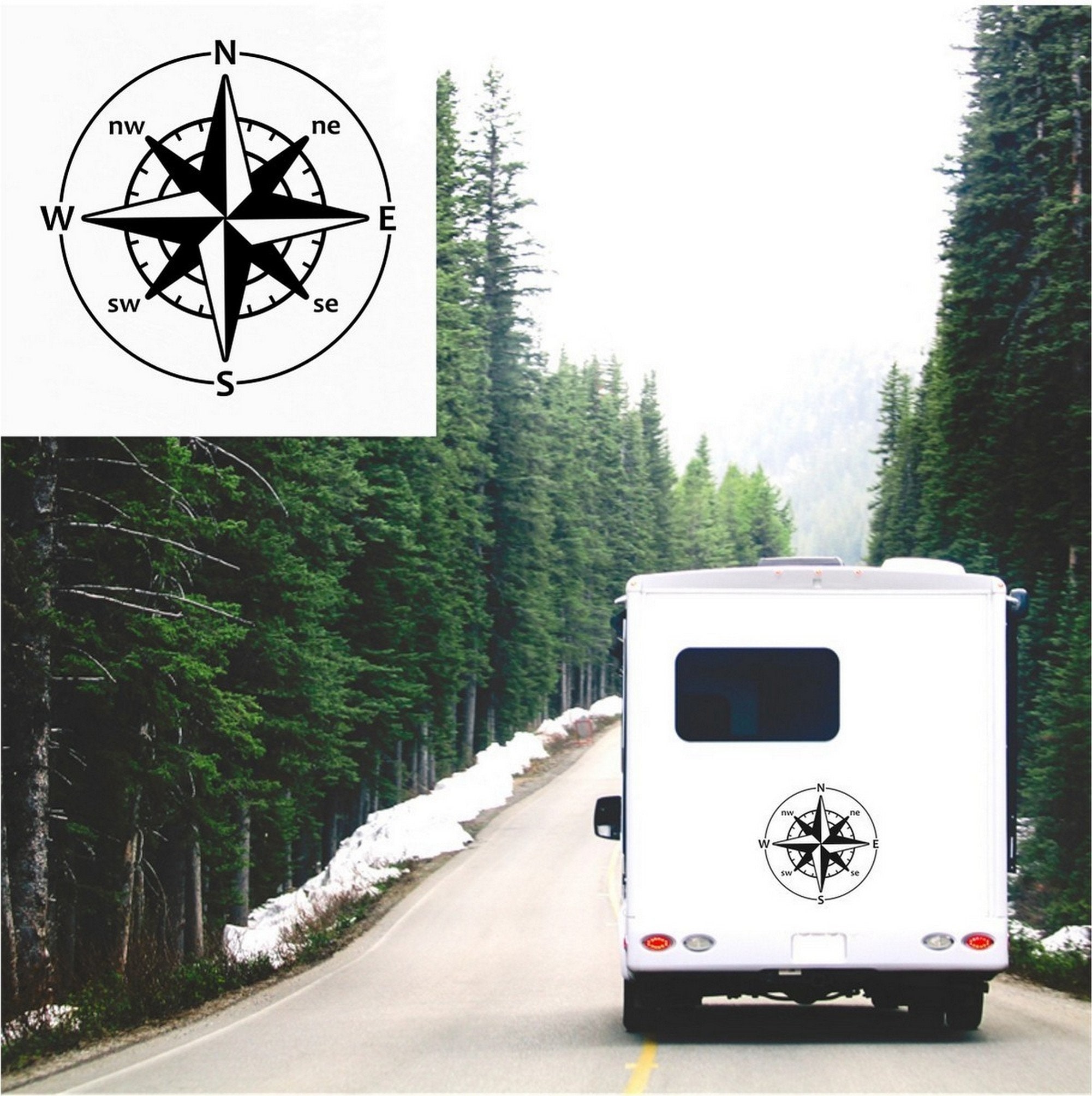 Compass Sticker Large Caravan Stickers Motorhome RV Truck Decal ...