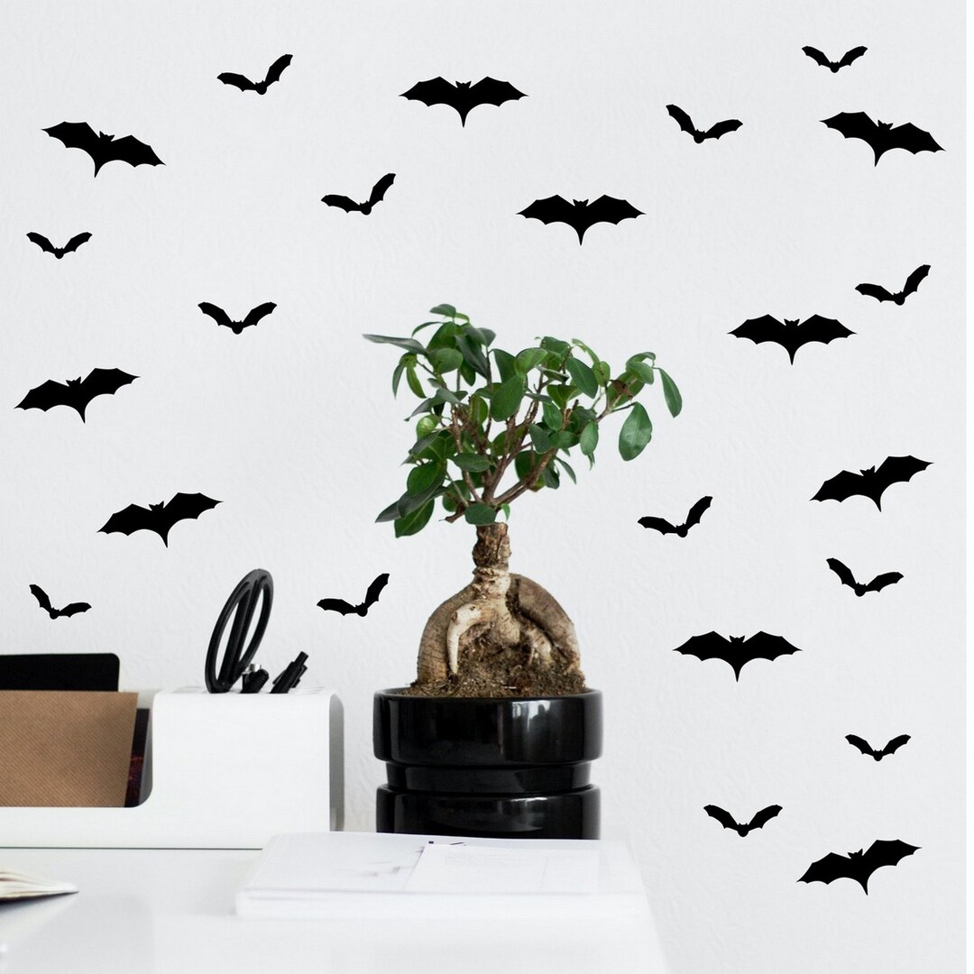 Bat Stickers, Halloween Bat Wall Stickers, Bat Decoration Wall Decals ...