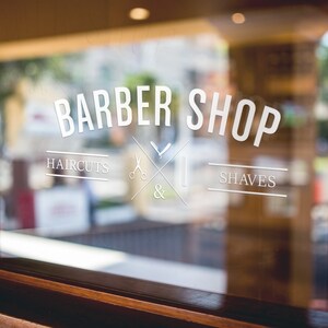 Barbershop Window Sticker Barber Shop Window Decal Display - Etsy