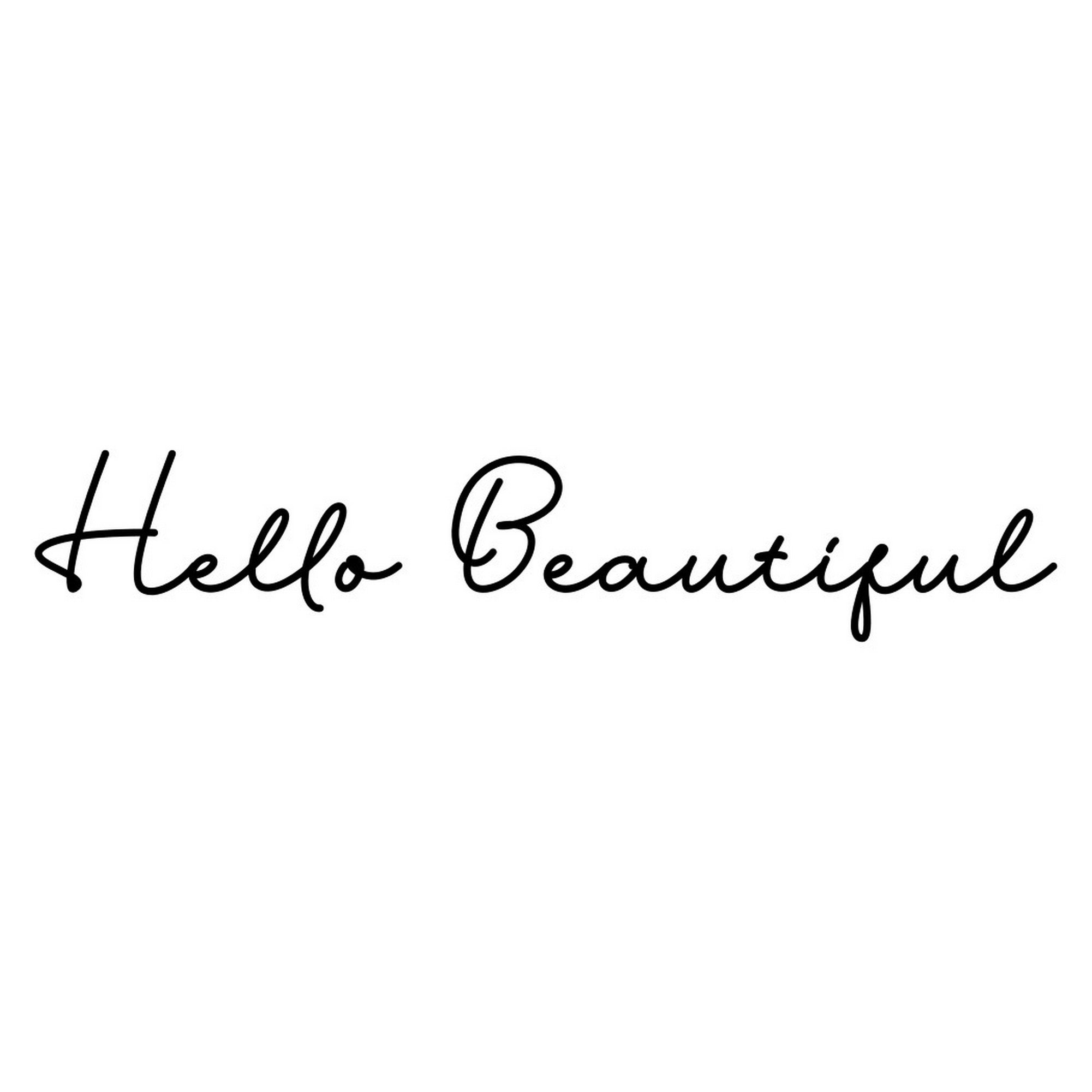 Hello Beautiful Sticker Mirror Decal Mirror Sticker - Etsy UK
