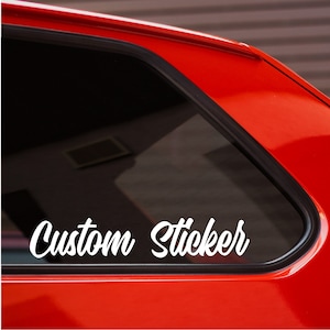 Personalised Car Stickers | Custom Vinyl Decals | Car Van Truck Camper ...
