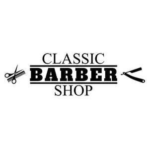 Classic Barber Shop Window Sticker Barbershop Window Decal Display - Etsy