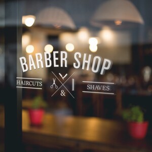 Barbershop Window Sticker Barber Shop Window Decal Display - Etsy