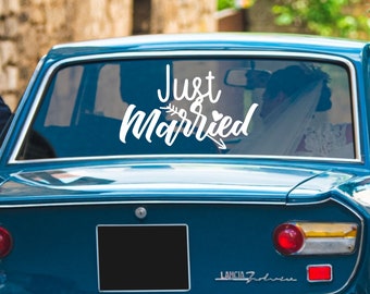 Wedding Car Decal just Married Car Sticker for Wedding - Etsy