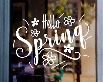 Hello Summer Shop Window Sticker Vinyl Decal Retail Display | Etsy