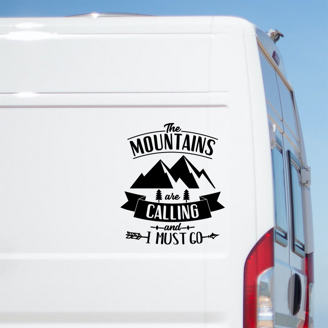 The Mountains Are Calling Sticker Large Caravan Stickers Motorhome RV ...