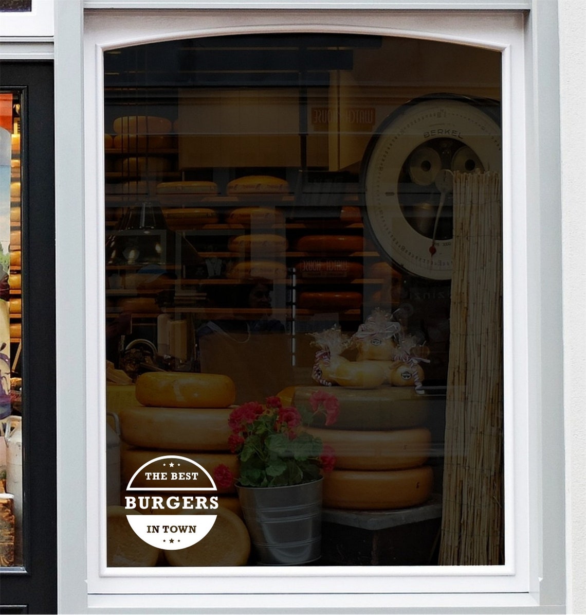 The Best Burgers in Town Window Sticker Fast Food Take Away Kebab Shop ...