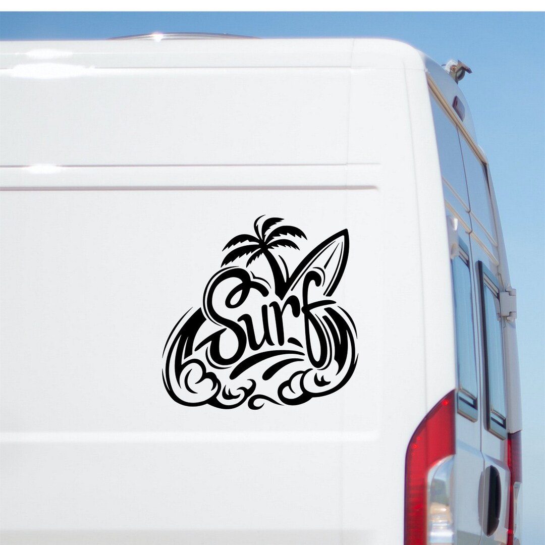 Surf Sticker, Large Caravan Motorhome Stickers, Surf Board Surfing ...