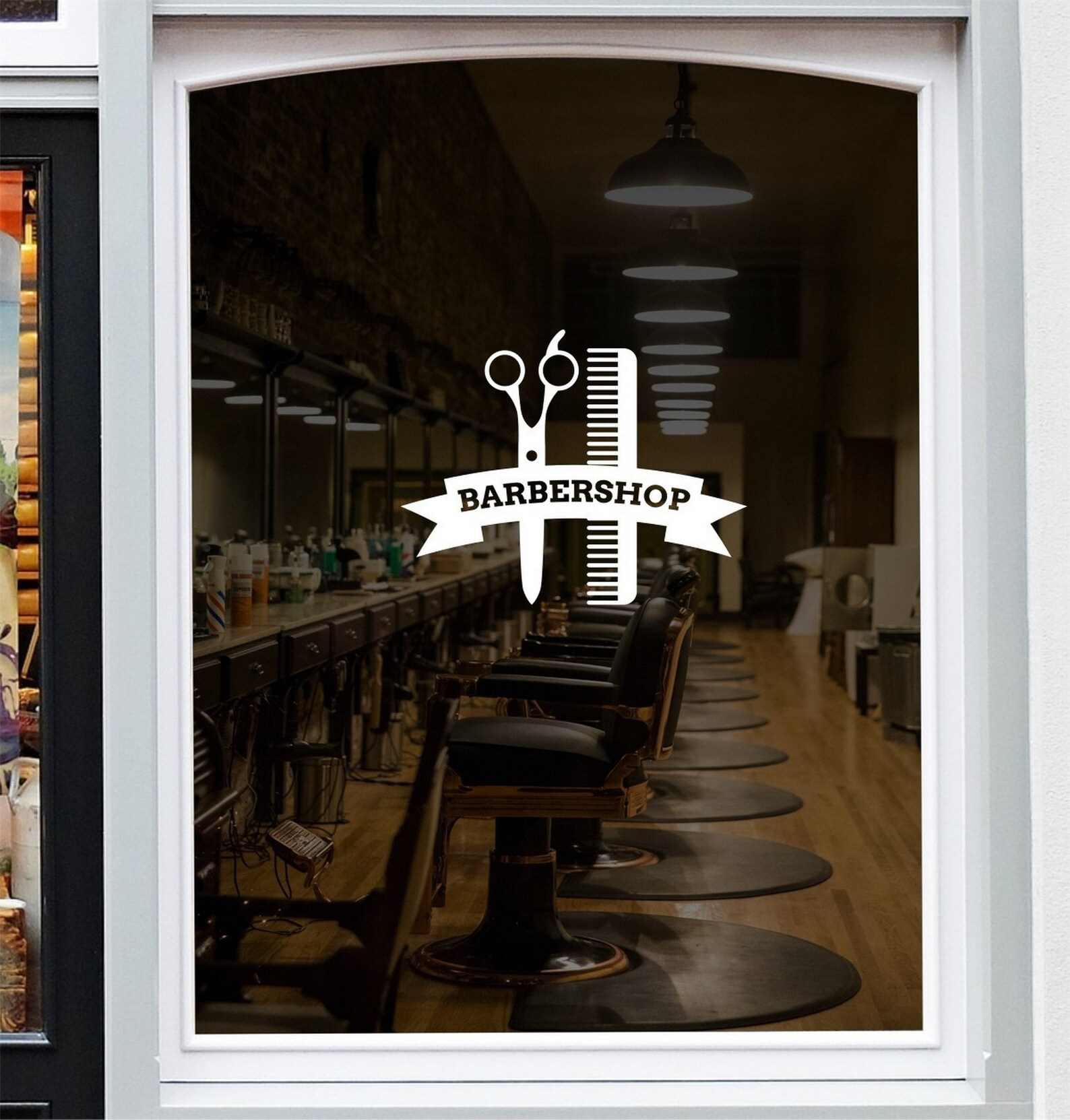 Barber Shop Window Sticker Barbershop Window Decal Display - Etsy UK