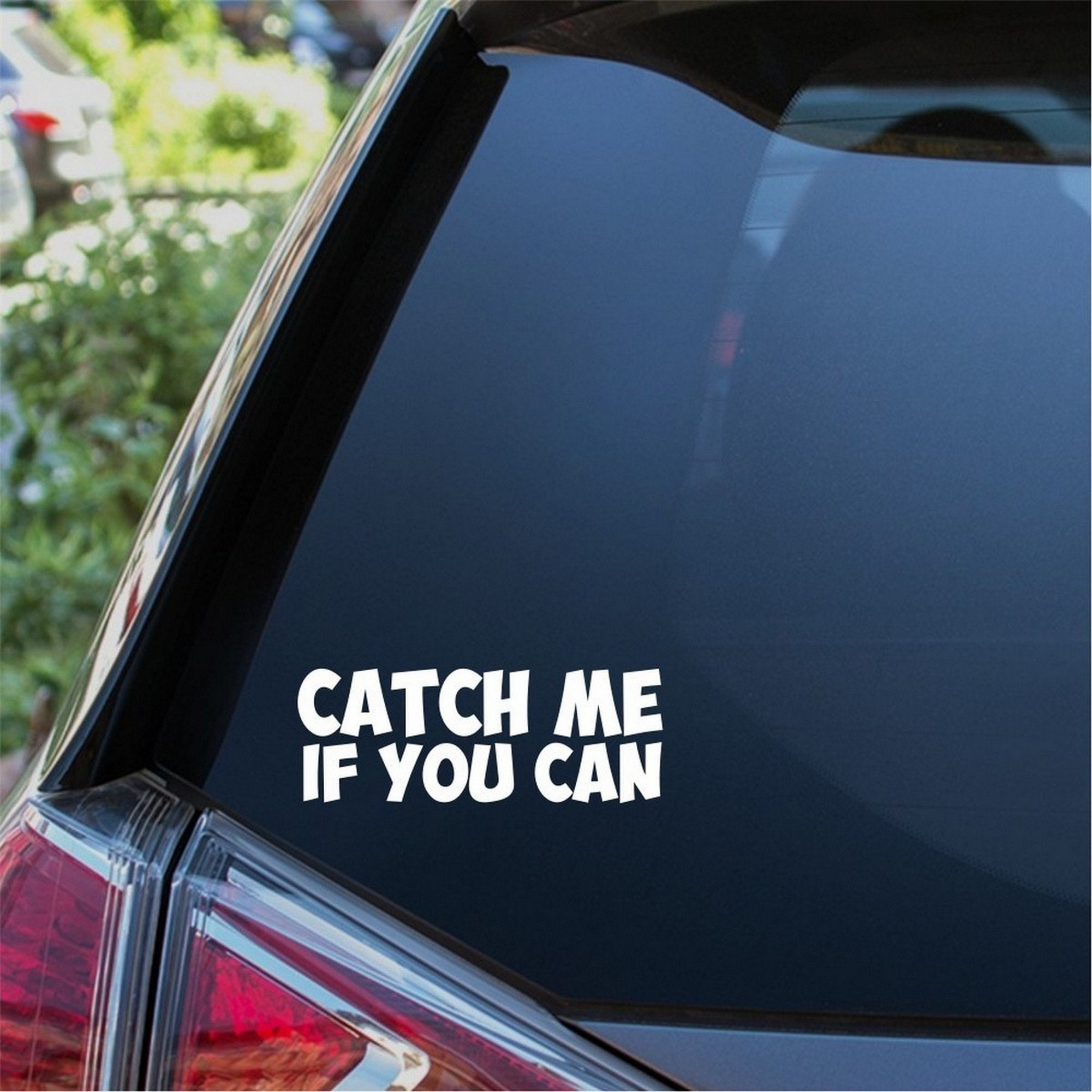Catch Me If You Can Car Sticker Window Bumper Funny Vinyl | Etsy UK