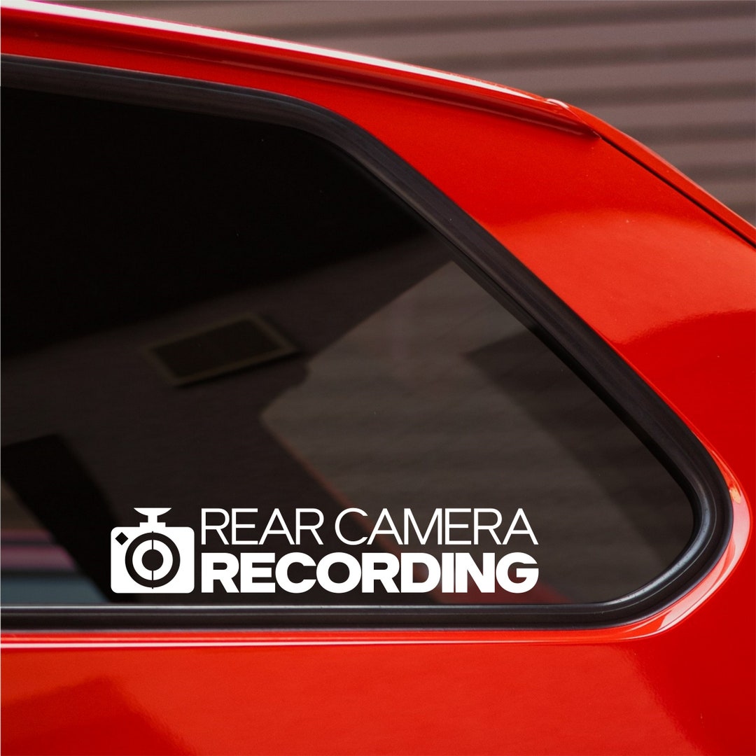 Rear Camera Recording Sticker Car Van Taxi Private Hire Vehicle Dash ...