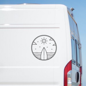 Surfing Sticker, Large Caravan Motorhome Stickers, Surfing Stickers, RV ...