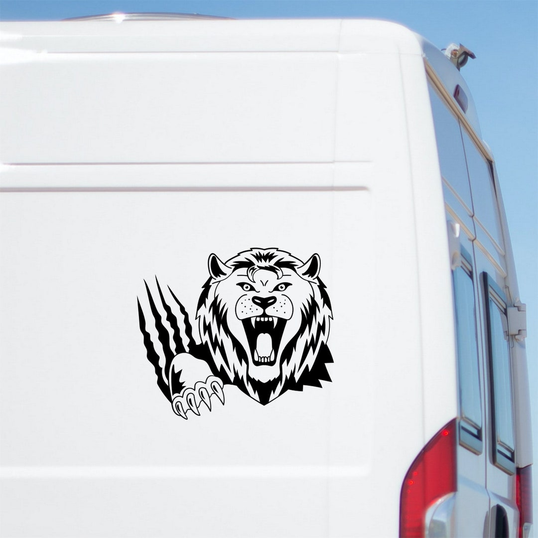Lion Large Sticker | Caravan Motorhome Camper Van Sticker | RV Truck ...