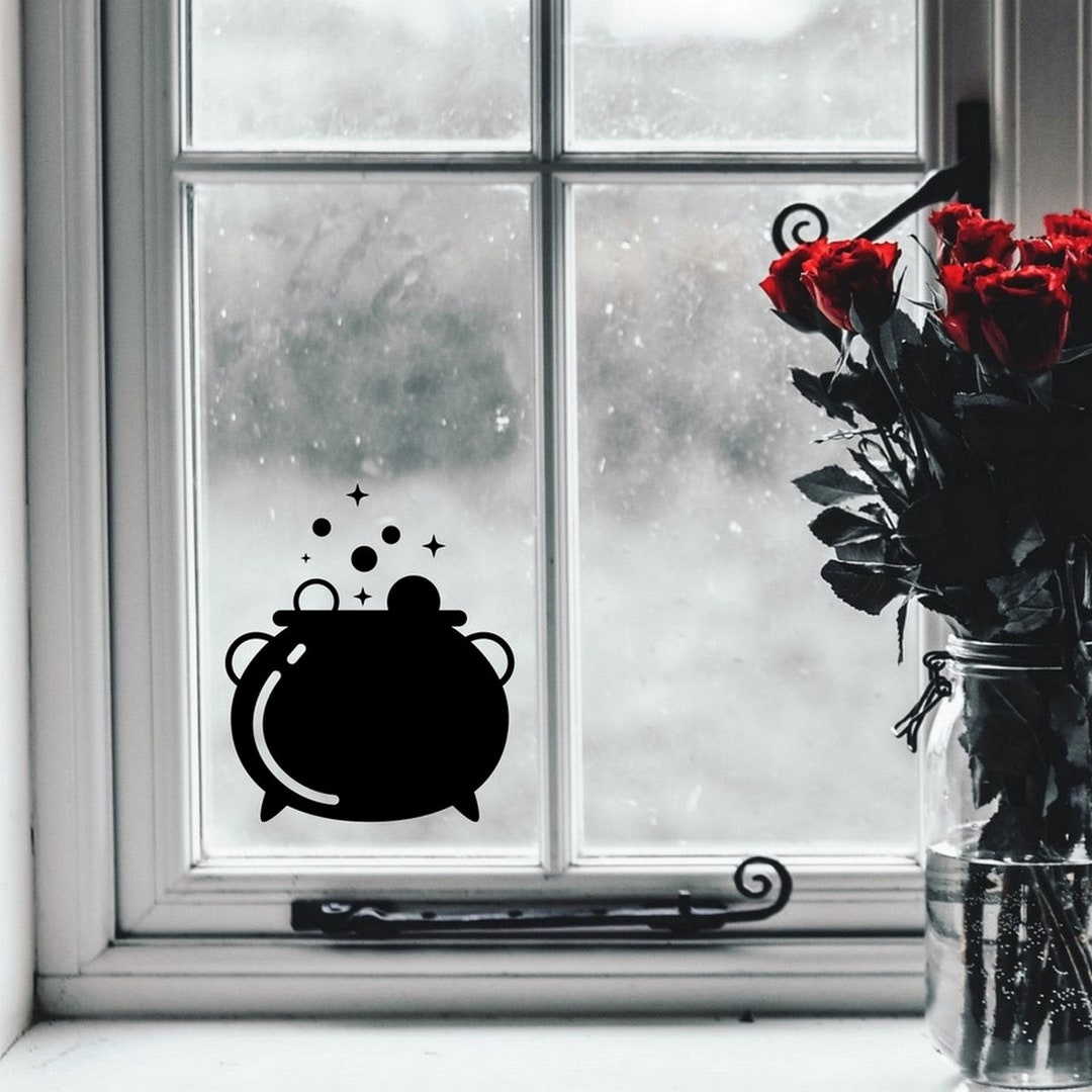 Cauldron Window Sticker Halloween Decal Home Halloween Decor Decoration ...