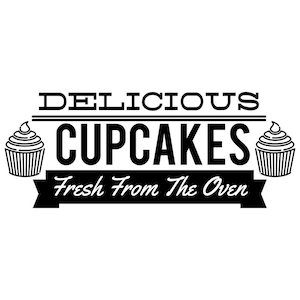Bakery Shop Window Sticker Delicious Cupcakes Café Restaurant Vinyl ...