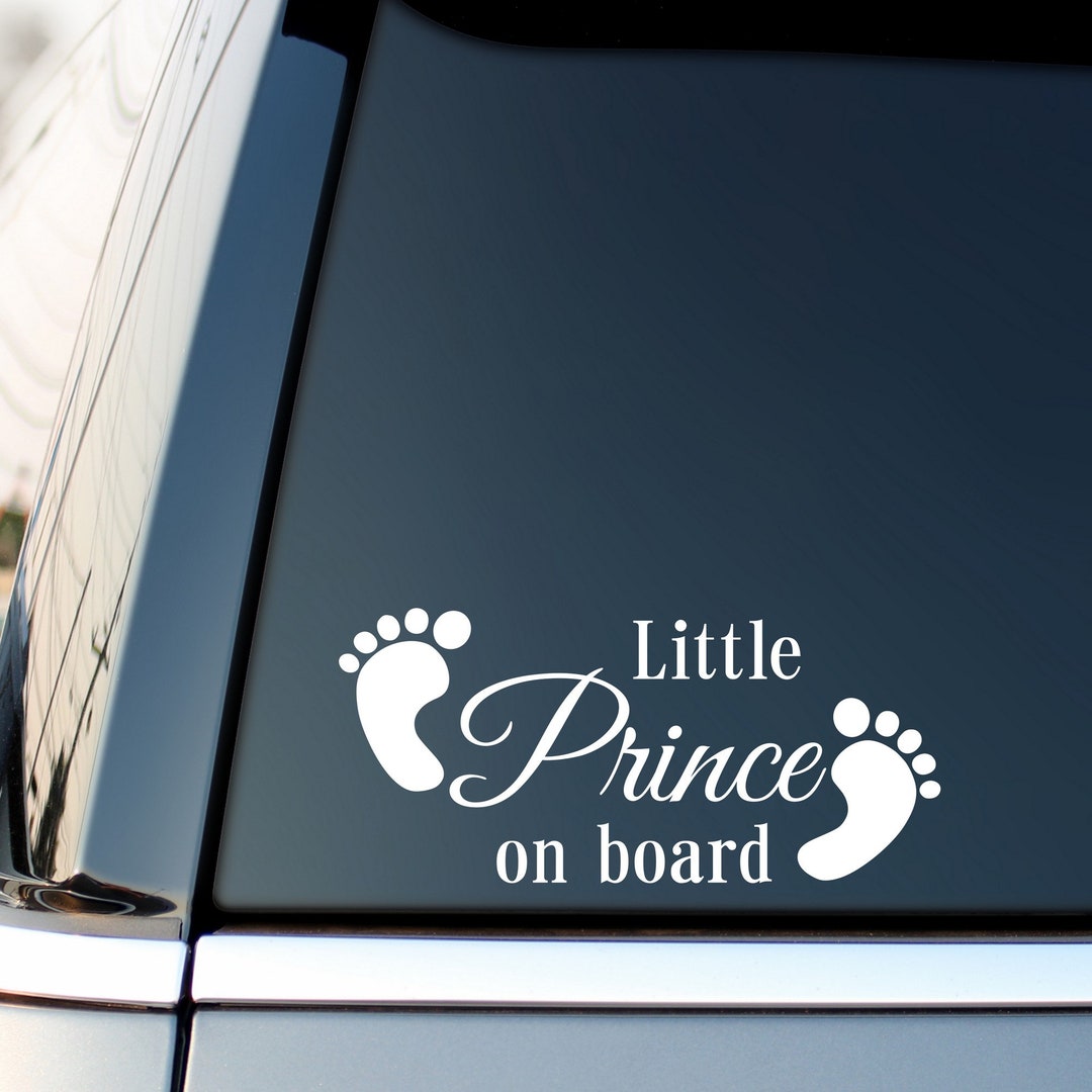 Little Prince on Board Car Sticker Window Bumper Fun Funny Children Kid ...